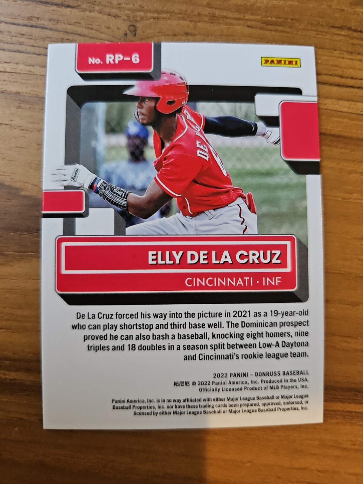 2022 Panini Donruss - Rated Prospect Vector #RP-6 Elly De La Cruz (RC ...