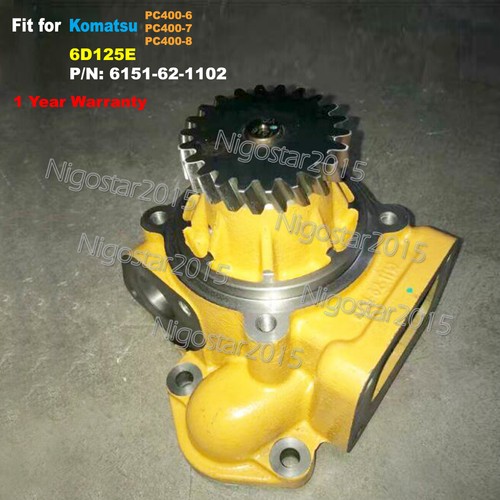 Water Pump 6151-62-1102 Fit for Komatsu 6D125E Engine PC400-6 PC400-7 ...