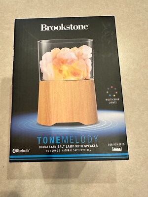 NEW IN BOX Brookstone Tone Melody Himalayan Salt Lamp With Speaker | eBay