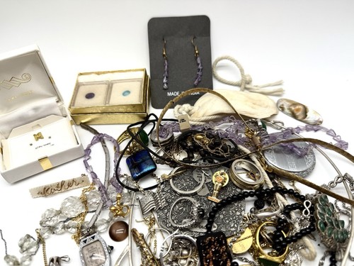 Vintage Jewelry Lot Mixed Junk Drawer Wearable/Repair/Craft Fashion ...
