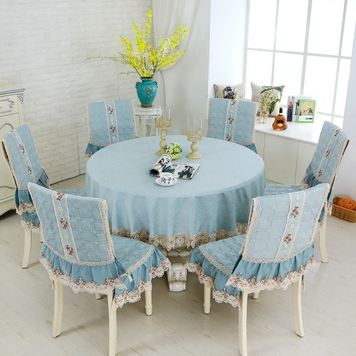 Round Tablecloth Table Cloth Chair Covers Dining Room Set Decorative ...