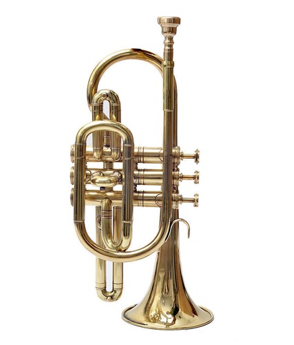 NEW YEAR CORNET SALE! BRASS FINISH Bb FLAT CORNET FREE CASE+MOUTHPIECE ...