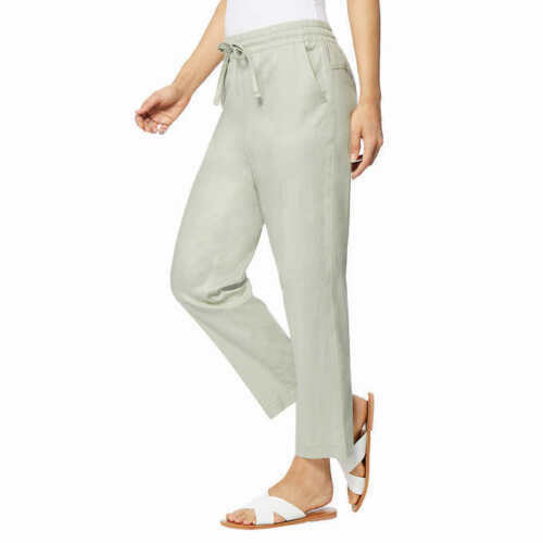 32 Degrees Ladies' Sz Small Comfort Stretch Linen Blend Pant Co DK Gray ...
