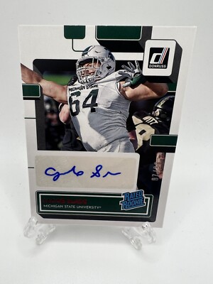 Jacob Slade Donruss Auto Rated Rookies Red/99 Michigan State Spartans ...