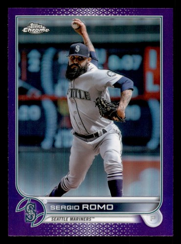 2022 Topps Chrome Update Sergio Romo #USC25 Purple Refractor Seattle ...