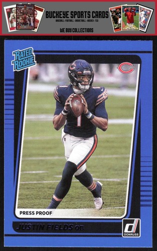 2021 Donruss Press Proof Blue Justin Fields #253 | eBay