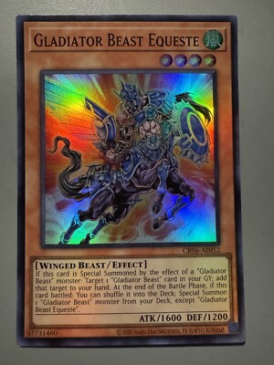 YUGIOH GLADIATOR BEAST EQUESTE ASIA ENGLISH EDITION CR06-AE052 SUPER ...