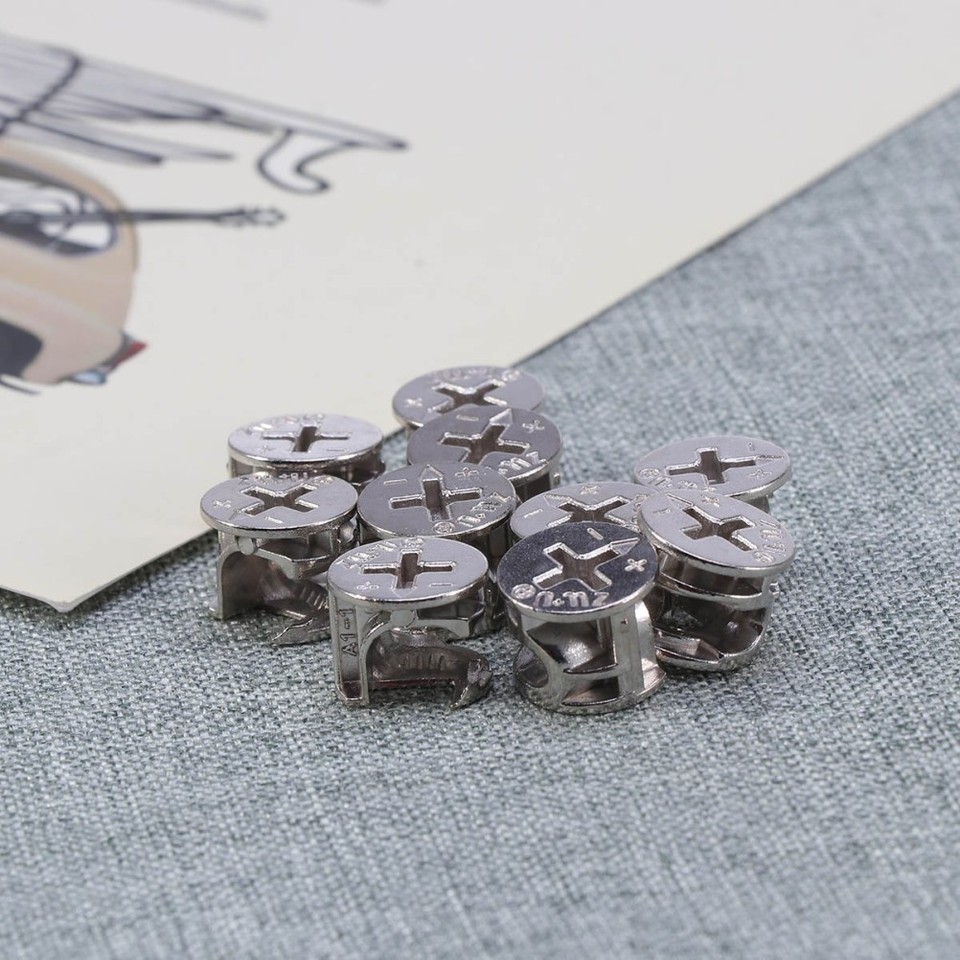 5 Pieces Furniture Fittings Cam Lock Connectors Fastener Nut Bolts for ...