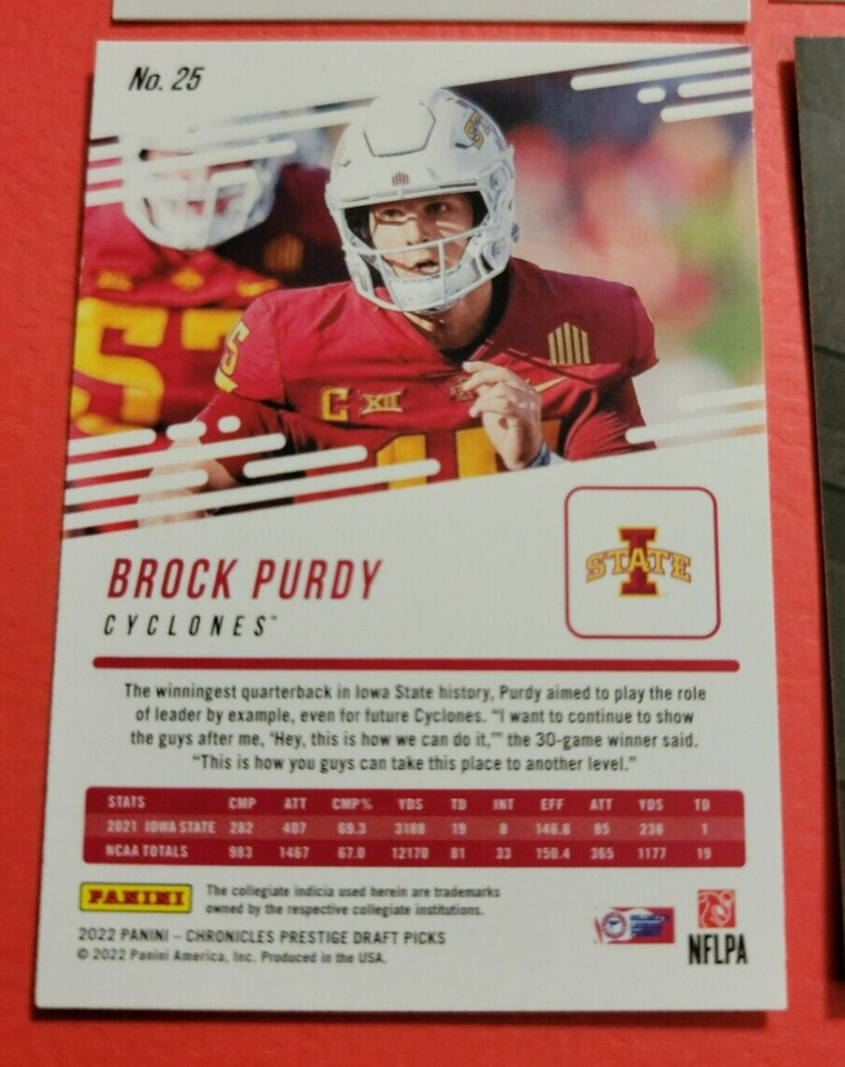 Brock Purdy ROOKIE CARD INSTANT PRESTGE RC CHRISTIAN MCCAFFREY ROOKIE ...
