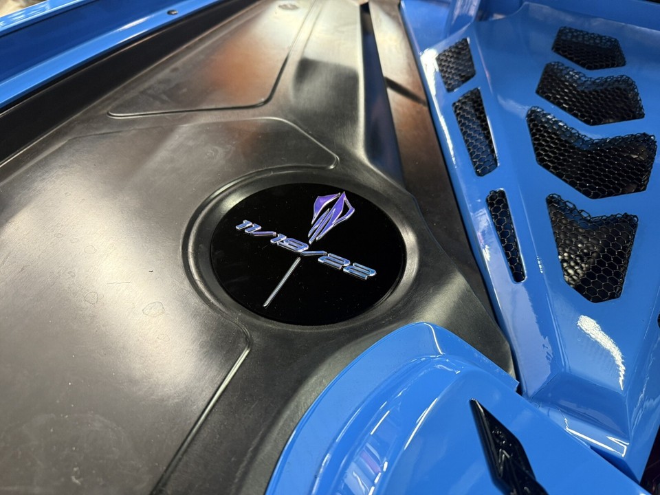 C8 Corvette Stingray Z06 Eray engine bay delivery date commemorative ...