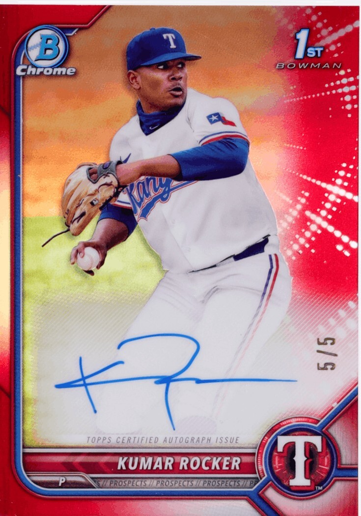 2022 Bowman Draft - Chrome Draft Pick Autographs Kumar Rocker #CDA-KR ...