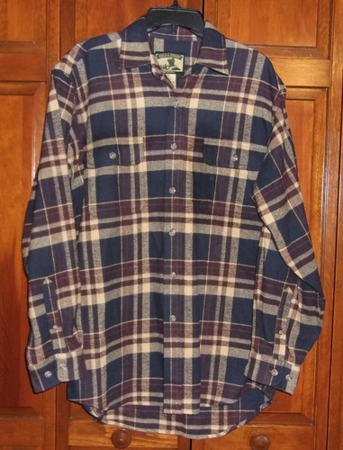Field & Stream Vtg Heavyweight Flannel Shirt/Jacket Long Sleeve Button ...