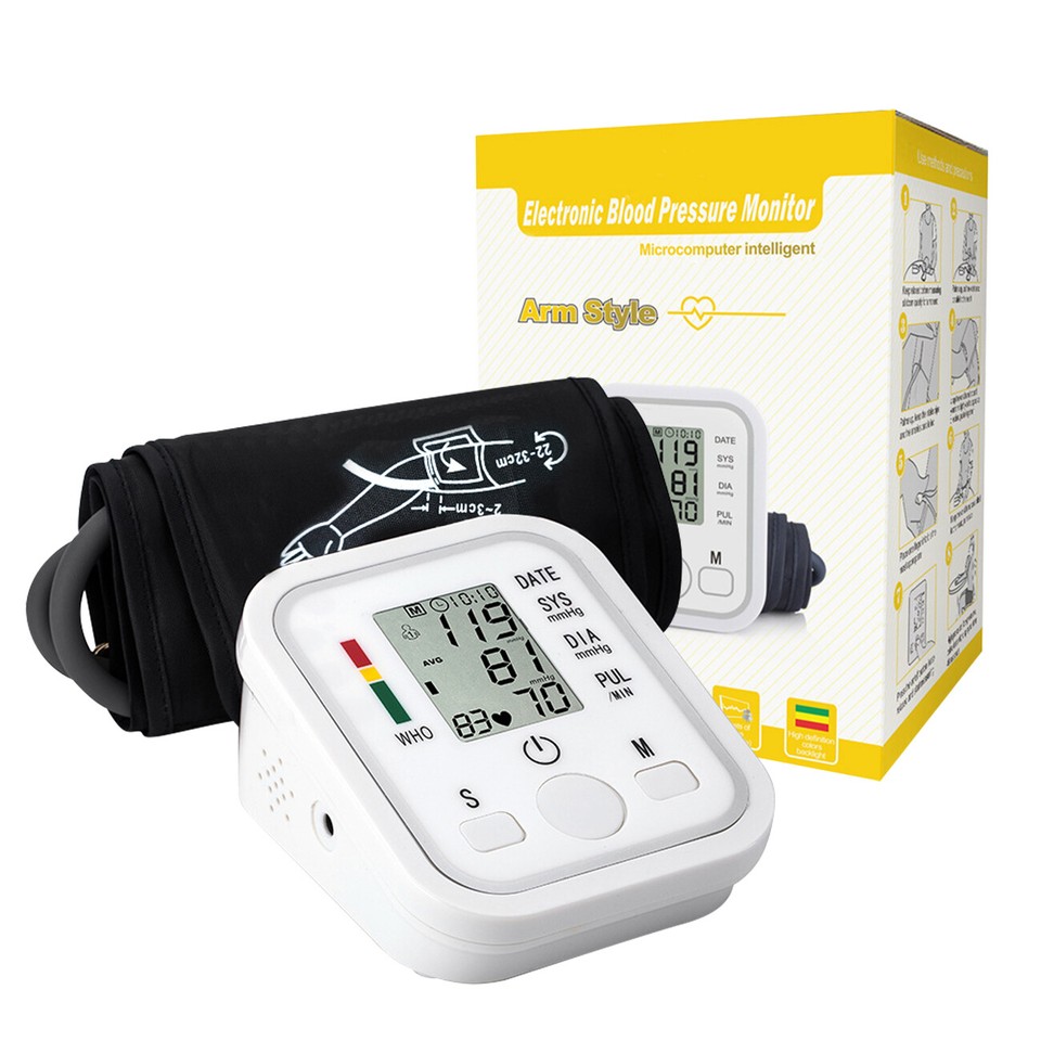 Automatic Arm Blood Pressure Monitor US Digital BP Cuff Pulse Heart ...