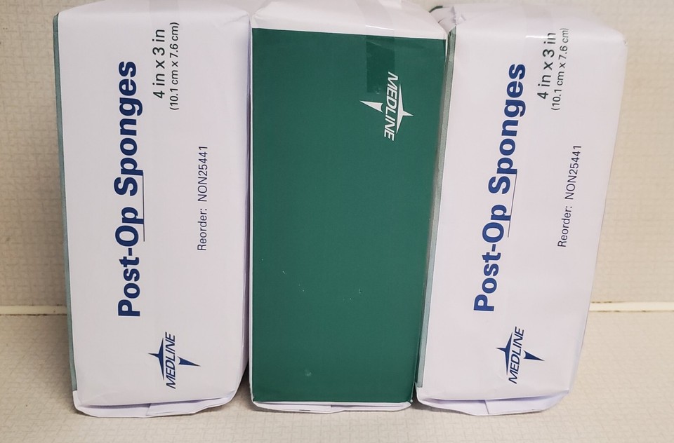 Lot Of 3 NEW Post-Op Sponges 4" X 3" 300 Total | eBay