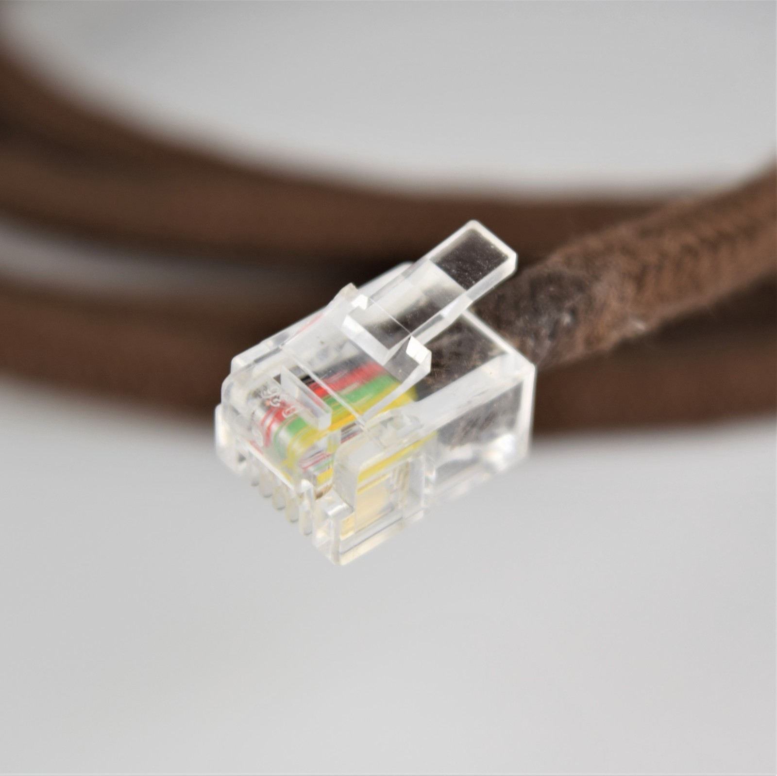 Vintage Telephone Cloth Covered Line Cord -Brown - Spade - Modular ...