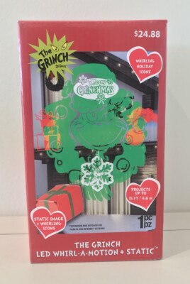 The Grinch LED Whirl A Motion Static Light Show Christmas Projector 15 ...