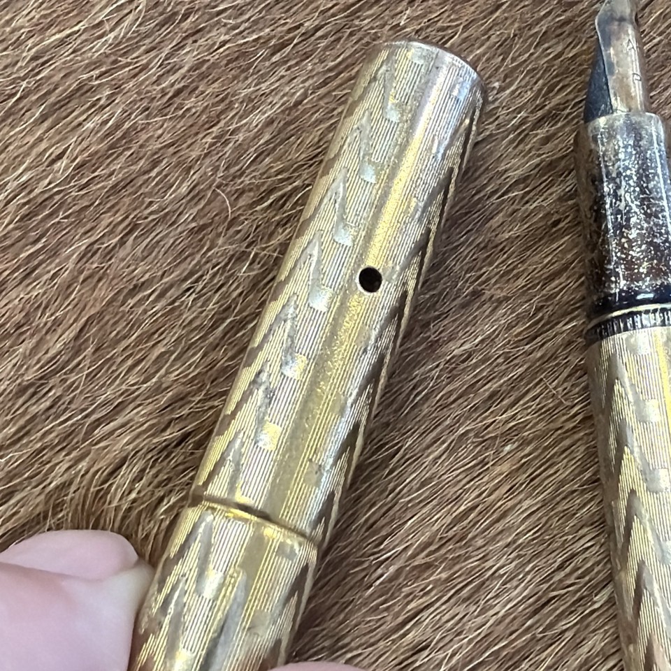 Vintage Eagle Pencil Co NY Metal Fountain Pen with Marvel pen tip Rare ...