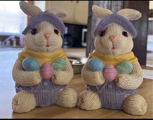 Very nice set of Easter bunnies believe cerimic | eBay