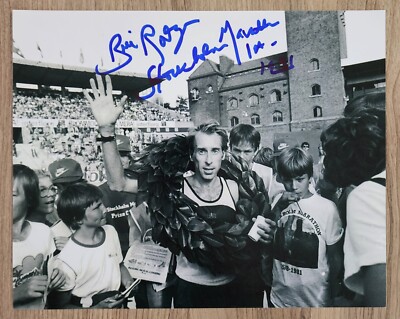 Bill Rodgers Signed 8x10 Photo 1975 78 79 80 Boston Marathon Winner ...