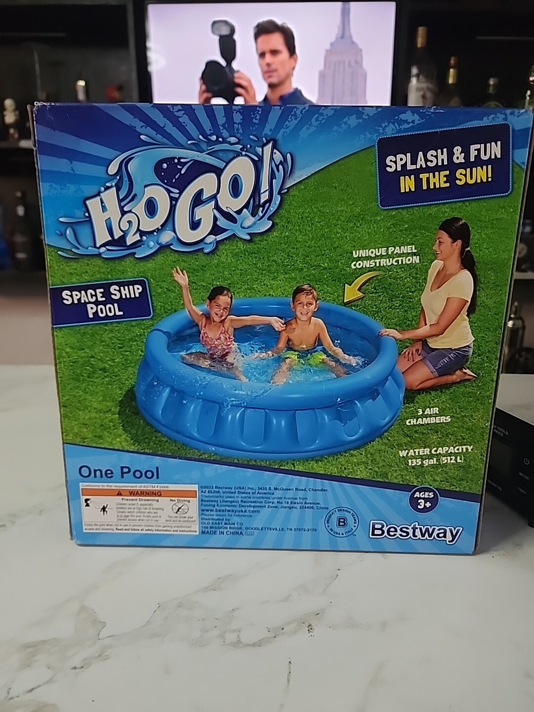 Bestway H20 Go! Splash & Fun Space Ship Pool, 59.8" x 59.8" x 16.9 ...