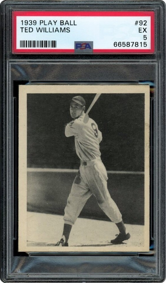 Ted Williams 1939 Rookie Boston Red Sox Type 1 Original Photo PSA/DNA ...
