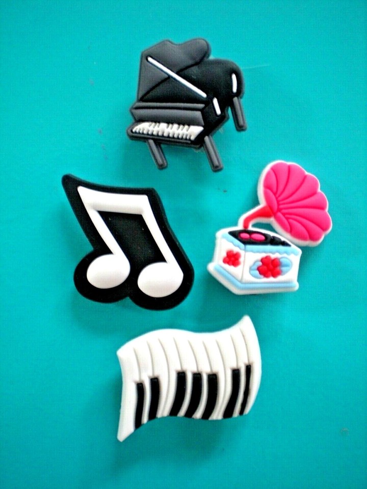4 Music Notes Piano Shoe Charm Design Accessories Compatible w/ Croc | eBay