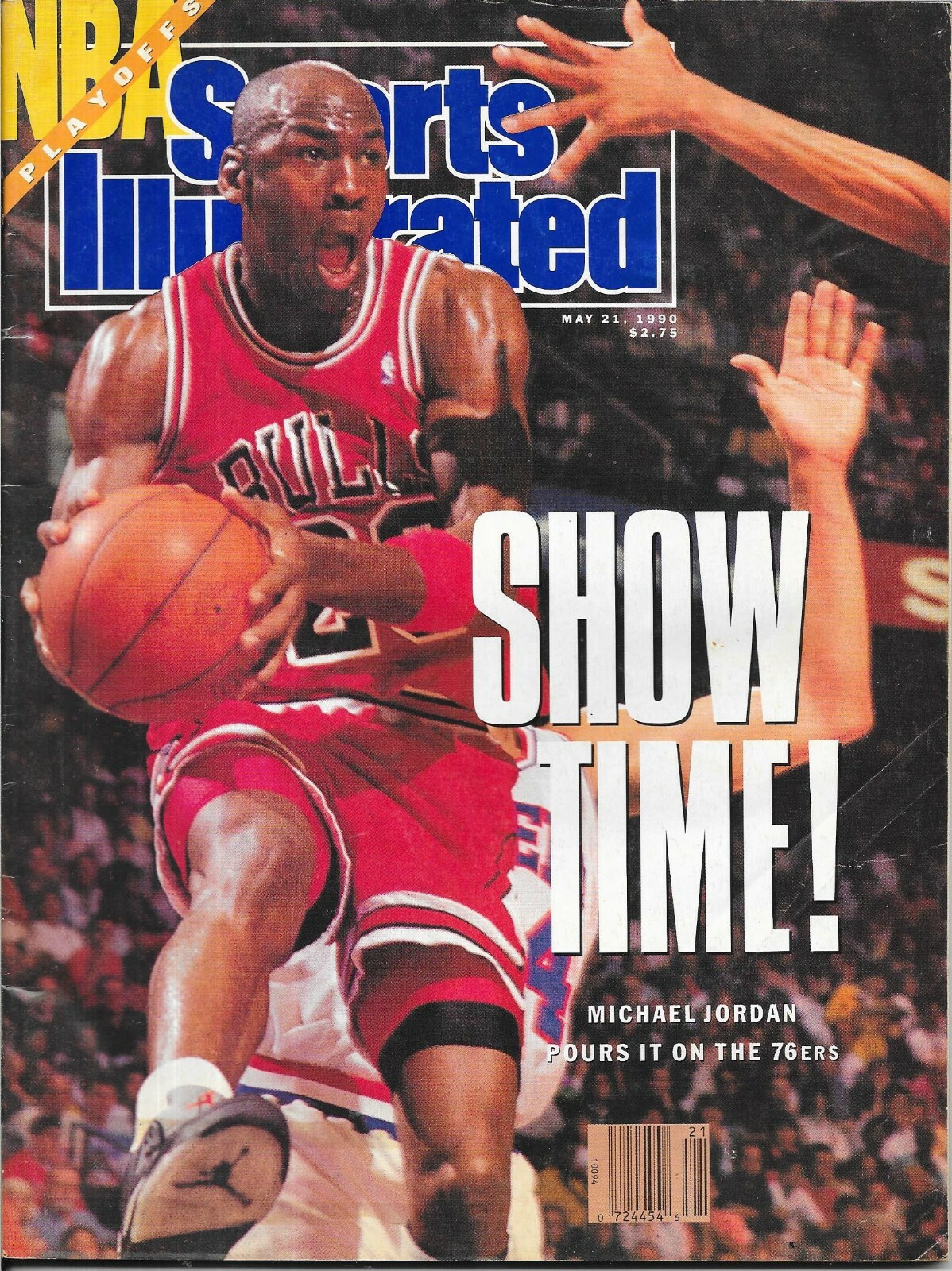 Sports Illustrated 1990 MICHAEL JORDAN Chicago Bulls PHILADELPHIA 76ers ...