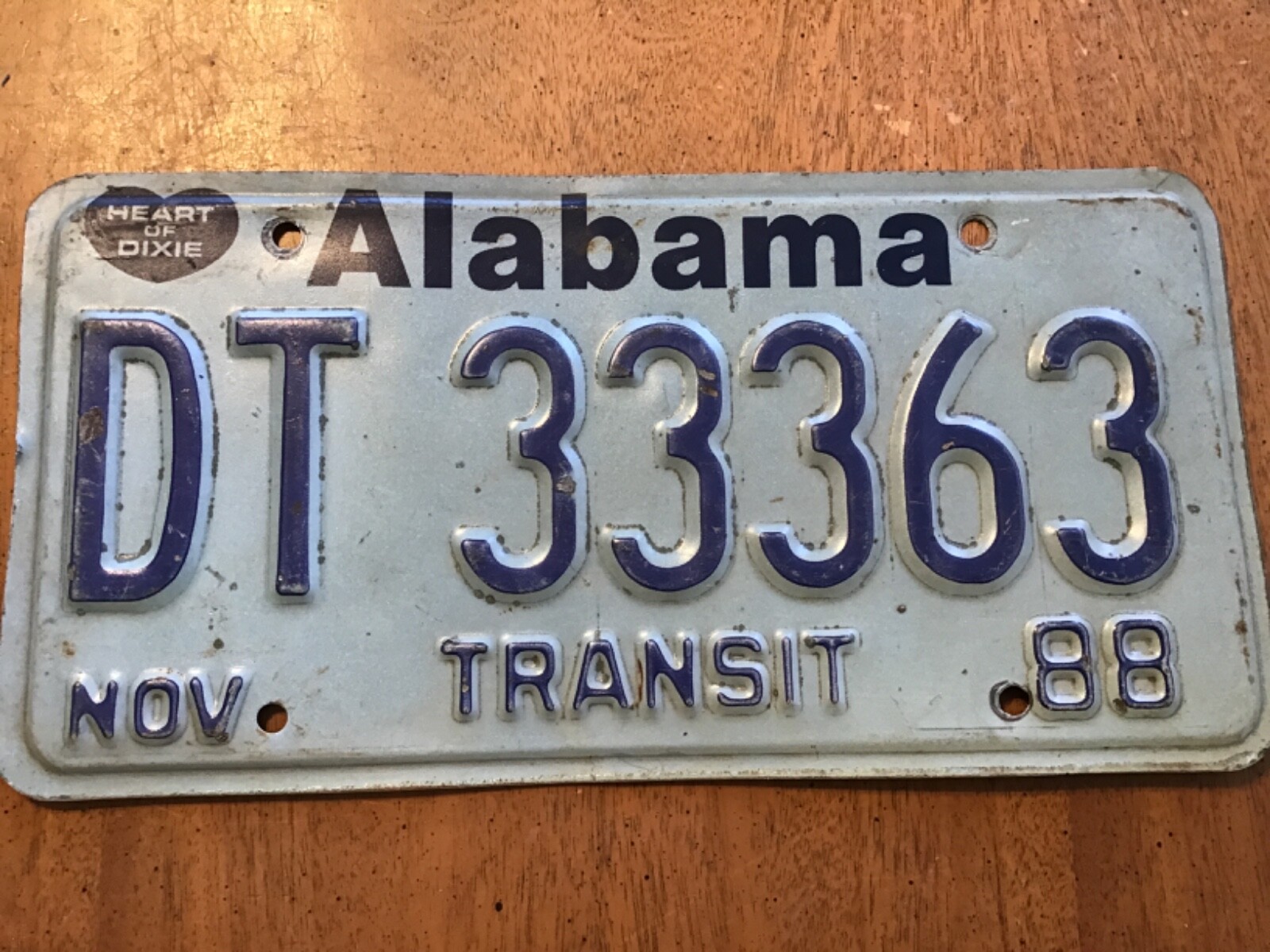1988 Alabama Transit License Plate Tag | eBay