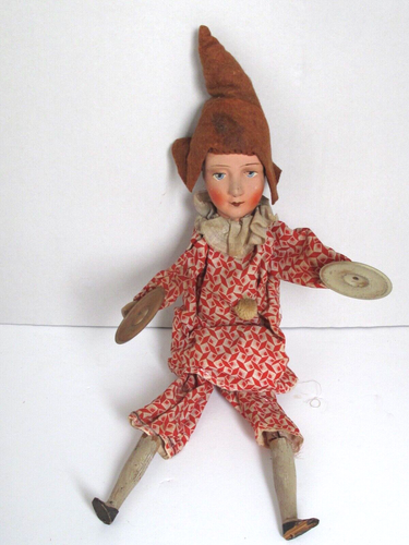 Antique Jester Clown with Cymbals Doll / Toy | eBay