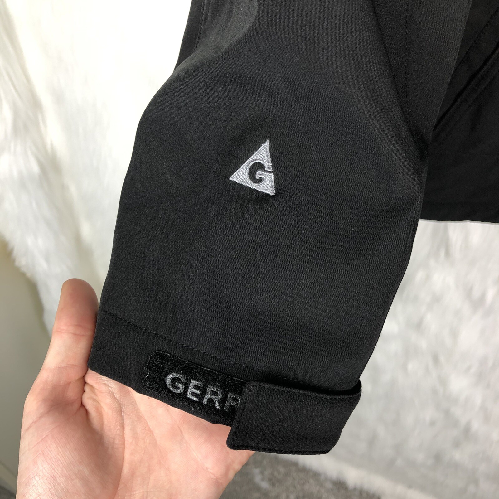 Gerry Men’s Large Coat Black Softshell Jacket Water Resistent Pockets ...