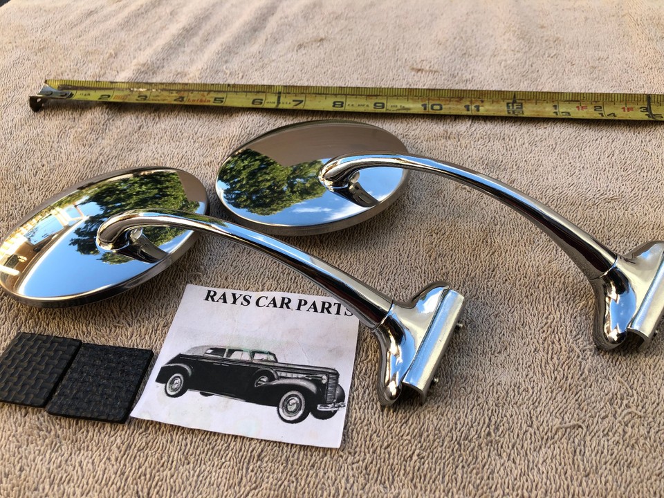 37-39-48-54 4" Round Vintage Style Right and Left Side View Mirrors Set ...