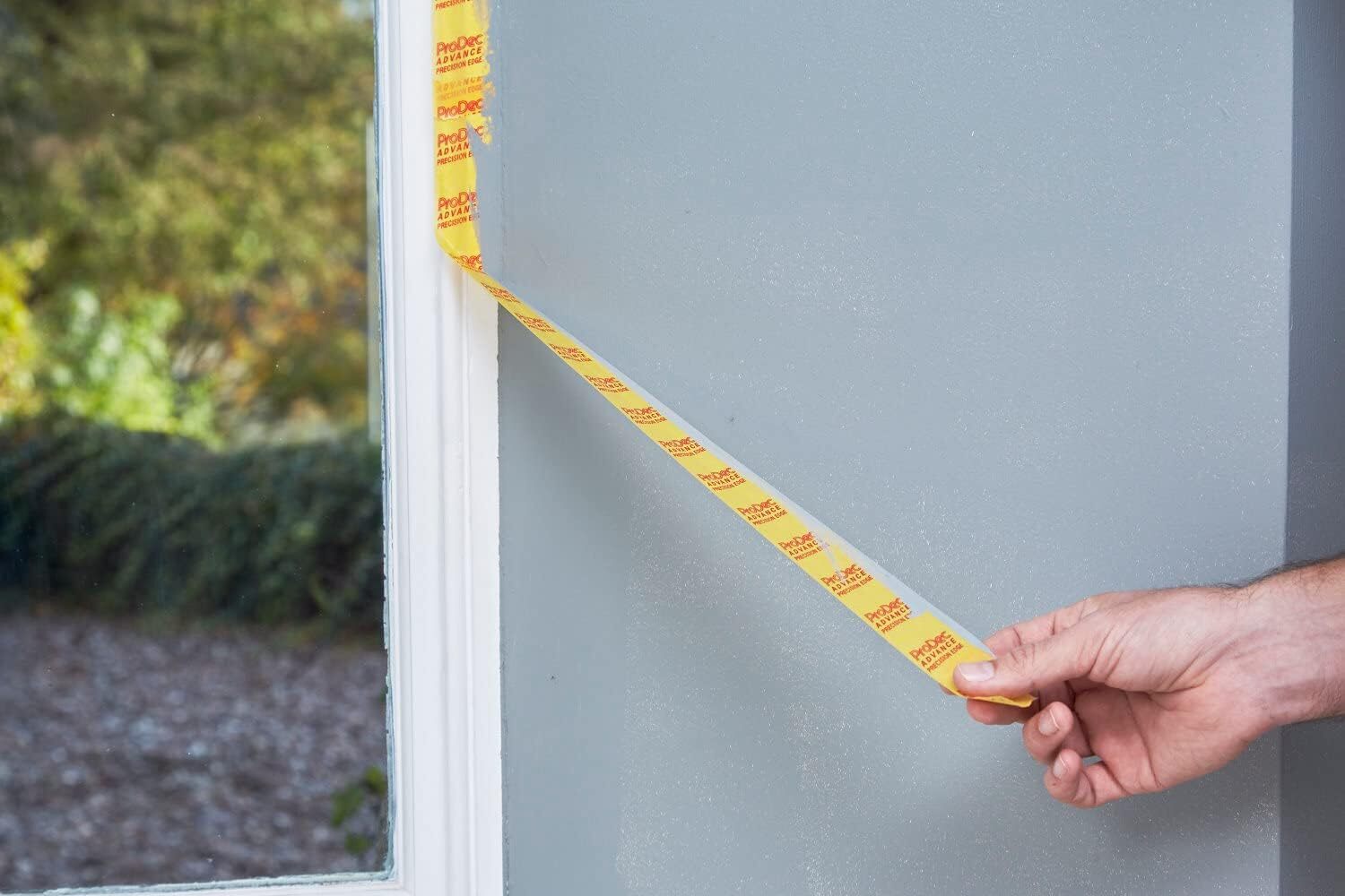 ProDec Precision Tape Sharp Edge Masking 50 Metre Long Hi Visibility ...