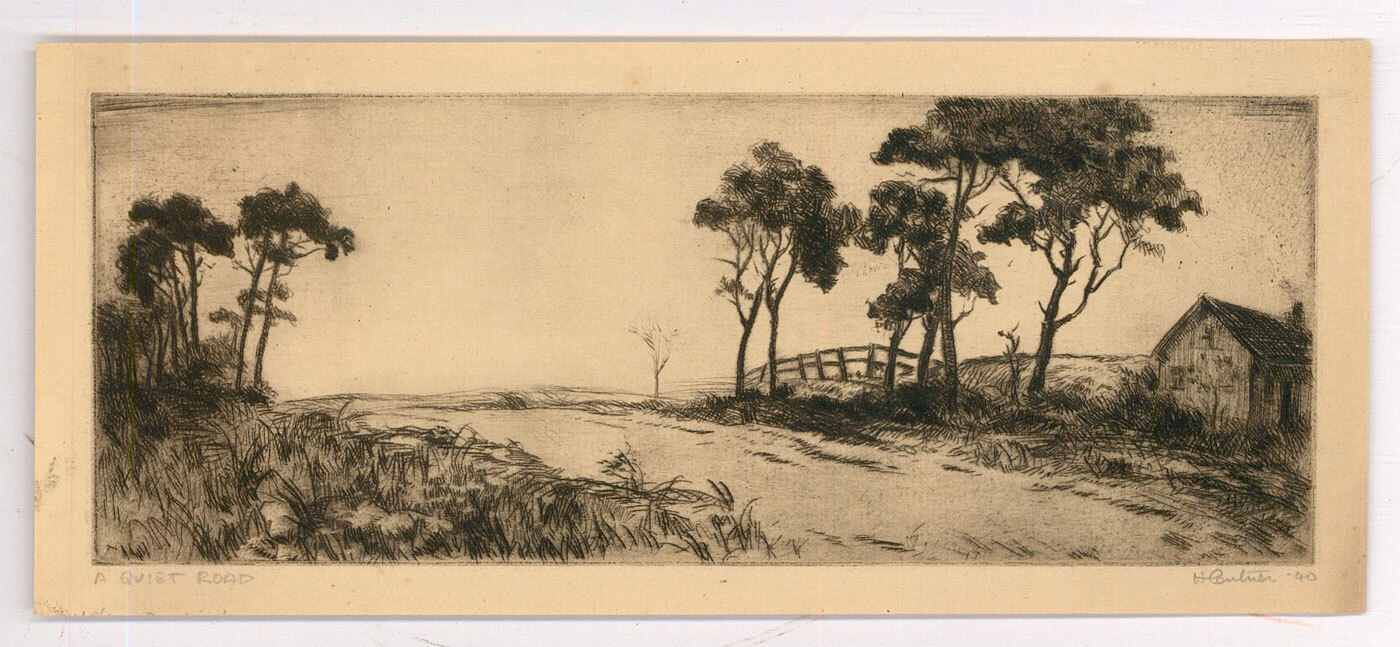 Herbert Cutner (1881-1969) - Mid 20th Century Etching, A Quiet Road | eBay