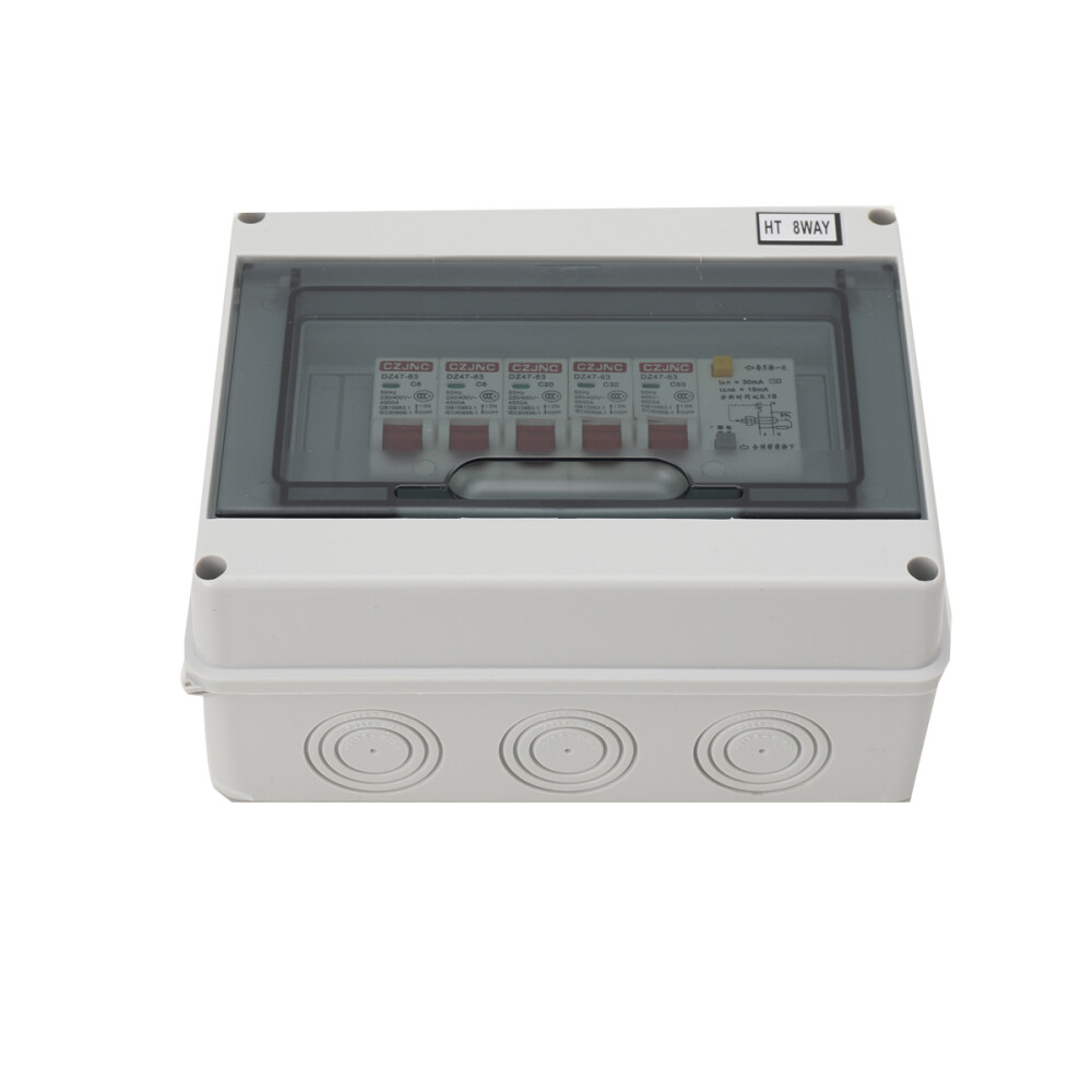 8 Way Consumer Unit Fuse Box 4 MCB Circuit Breakers Isolator Shed ...