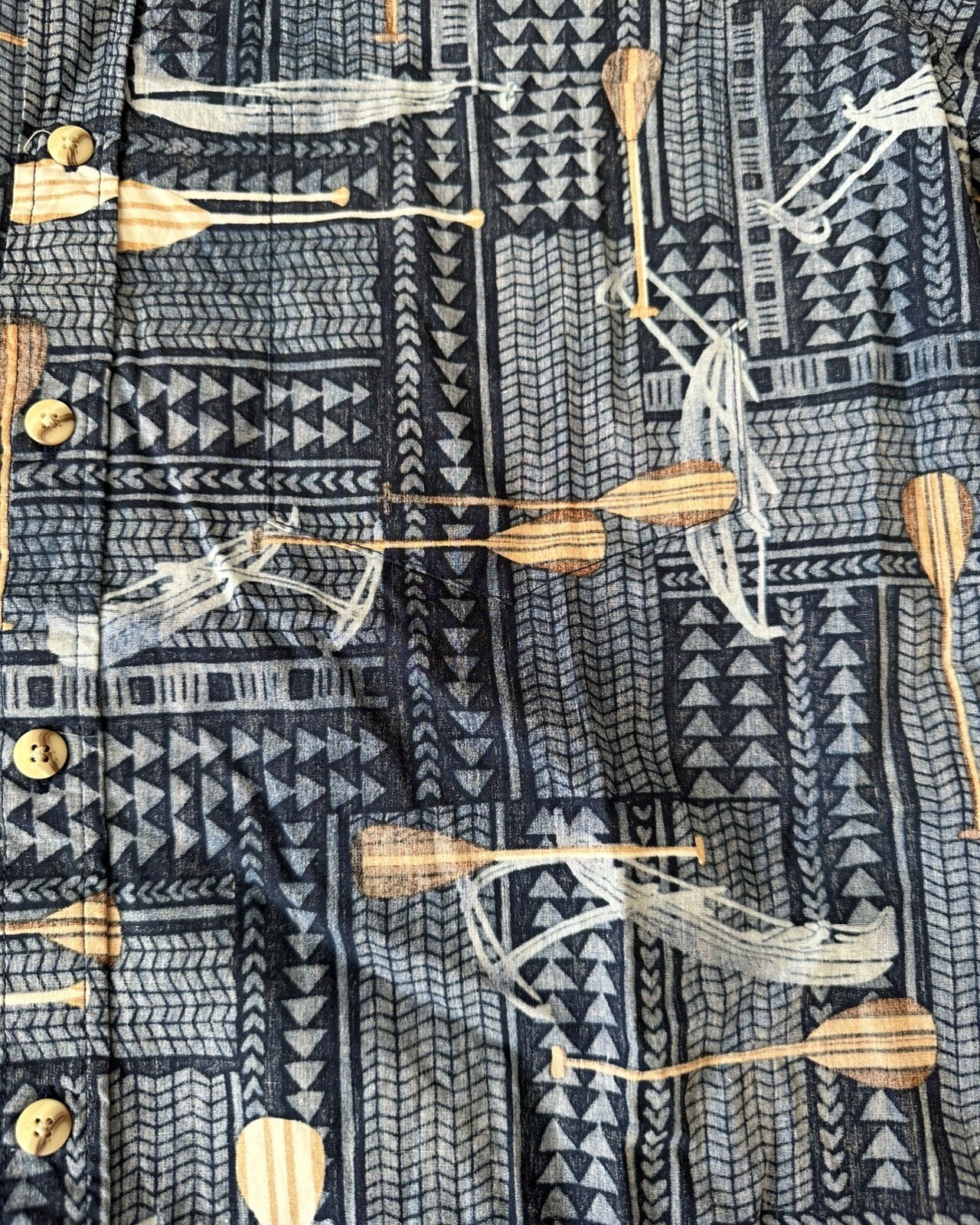 RJC Mens Outrigger Canoe Oar Tribal USA Hawaiian S/S … - Gem