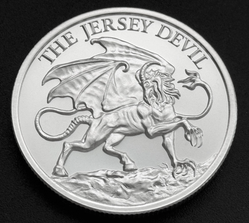2010 The Jersey Devil Intaglio Mint 1 Troy oz .999 Fine Silver Round | eBay