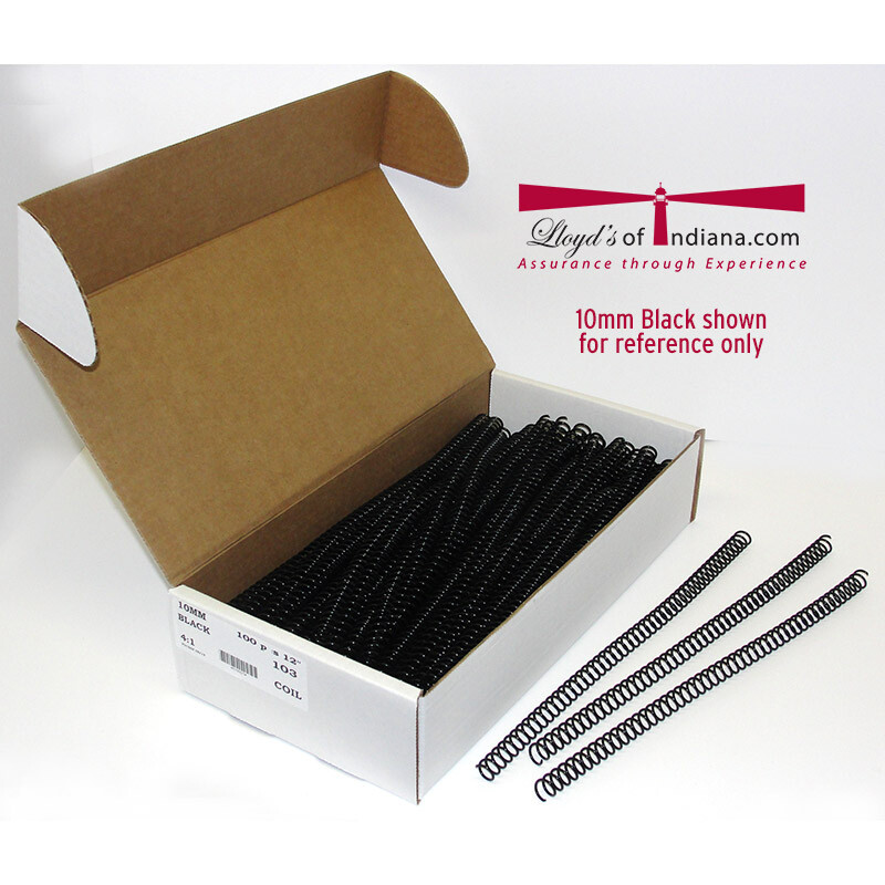Premium Quality Burgundy Plastic Coil Binding Supplies, 100pc, Choose a ...