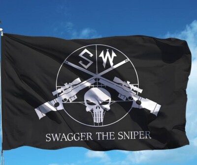 Ukraine army flag Ukrainian war SATIN flag of Sniper "Swagger The ...