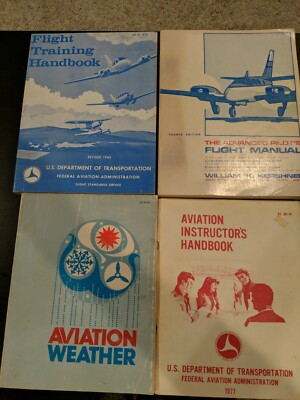 Lot of 4 Vintage Aviation Manuals & Handbooks, Flight Manual - Pilot ...