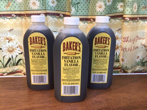 Bakers Vanilla Extract Imitation Flavor - 8 Oz - Pack of 3. Product of ...