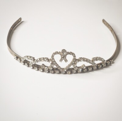 Silver Tone Rhinestone Adjustable Crown | eBay