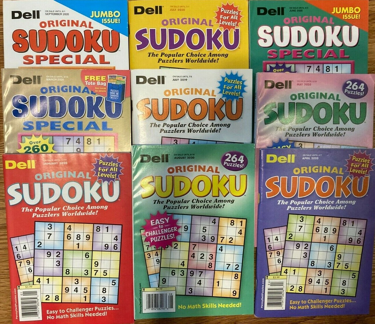 Lot of 6 Dell Penny Press Original Sudoku Puzzle Books **UNSORTED** | eBay