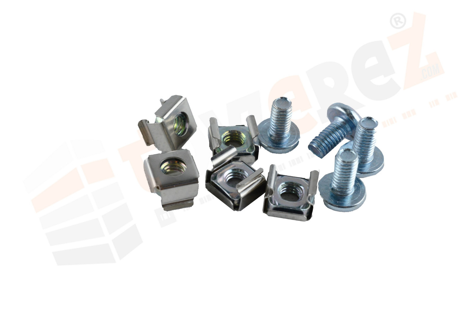 25 Pack M6 Cage Nuts and Bolts Screws | Grelly UK