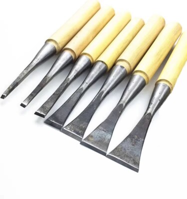 7 Pieces 5-38mm Hand Wood Carving Flat Knives General Details Root ...