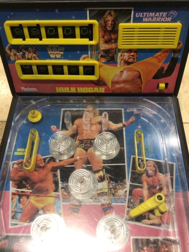 WWF WWE Vintage 1991 Electronic Power Pinball Game Hogan Ultimate ...