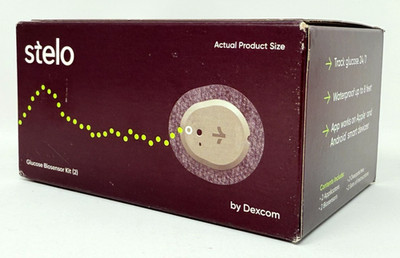 Stelo Glucose Biosensor Kit (2 Pack Sensors) Exp 1/2027 - New/Sealed ...