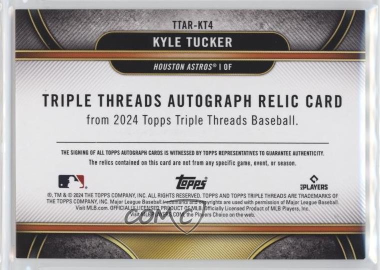 2024 Topps Triple Threads Auto Relics Emerald /18 Kyle Tucker #TTAR-KT4 ...