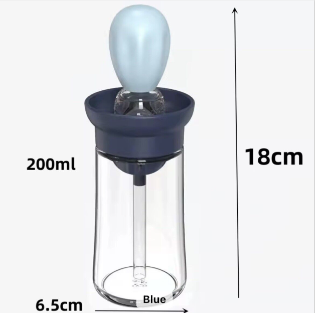 2 in 1 Oil Dispenser Bottle with Brush and Dropper for Kitchen Cooking ...