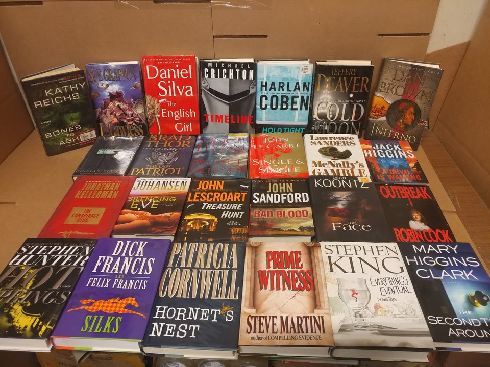 Lot of 10 Mystery Suspense Thriller Crime Murder Detective Hardcover HB ...