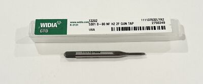 Widia 0-80 HSS Gun Tap 2 Flute Spiral Point H2 Plug Tap USA Made | eBay